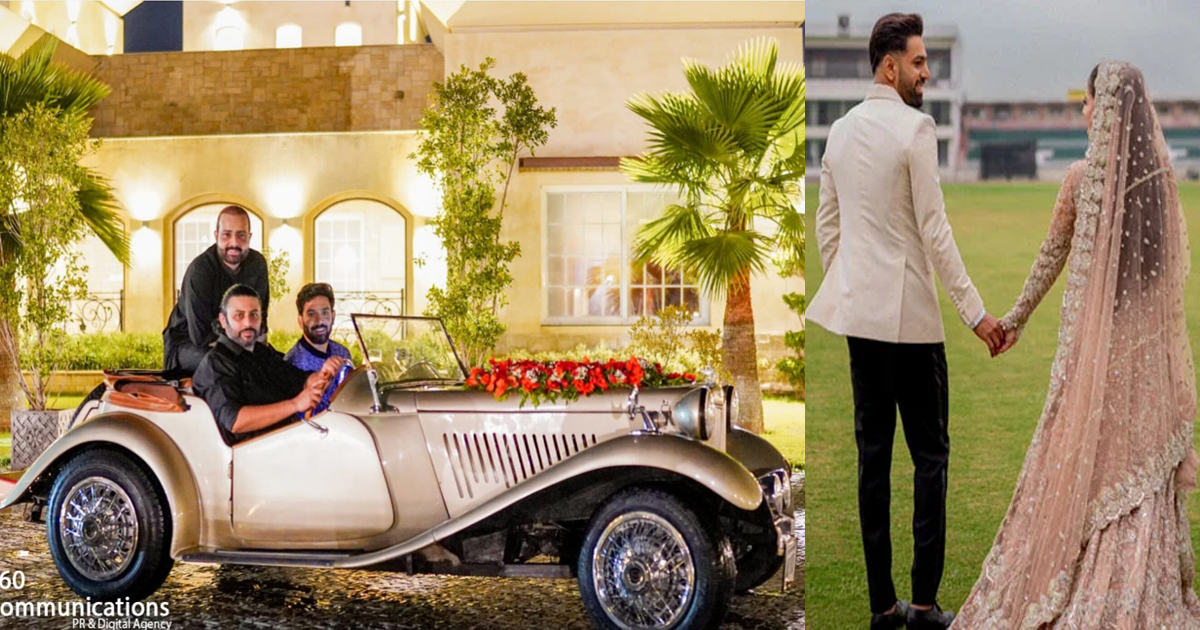 Riding in Style: Haris Rauf's Wedding Extravaganza with Classic Cars