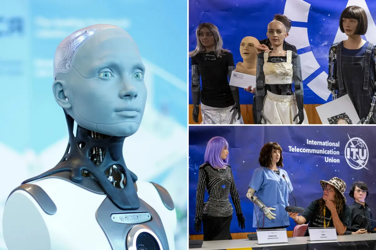 World's First Human-Robot Press Conference