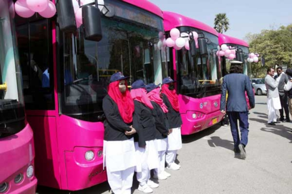 Sindh government introduces female drivers for pink buses