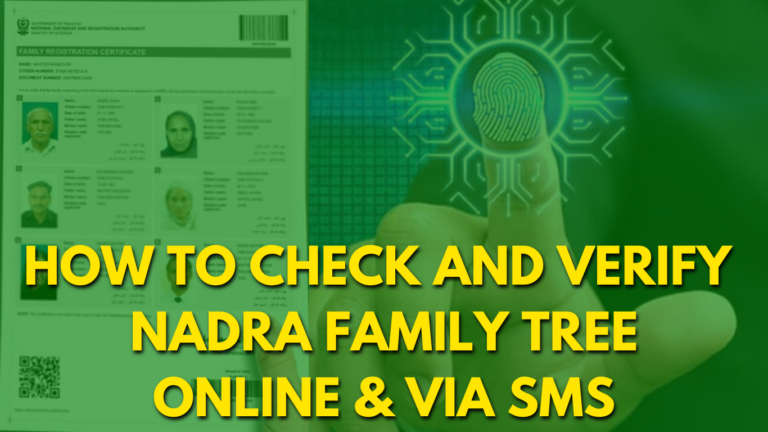 How to Check Your Nadra Family Tree with a Simple SMS?
