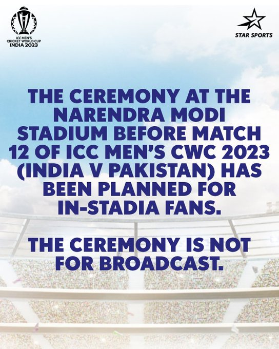 India vs. Pakistan Pre-Match Ceremony to Not Be Televised