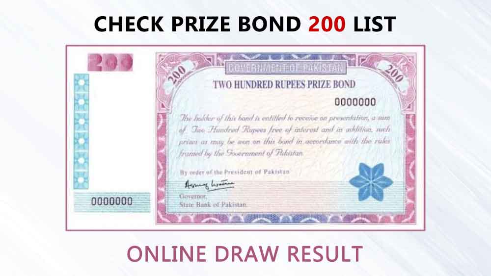 200 PKR Prize Bond Draw 96 Results - December 15, 2023