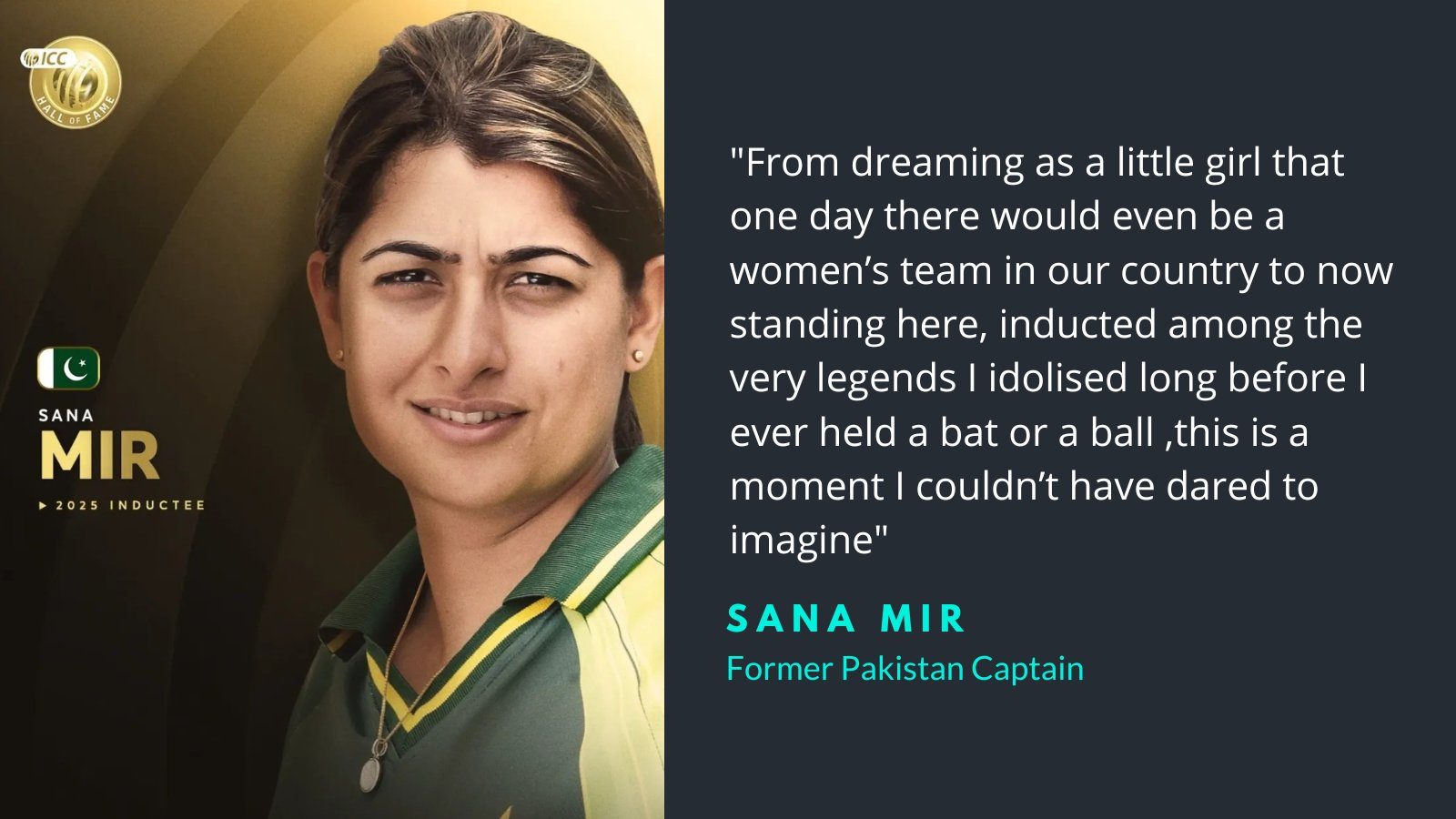 Sana Mir ICC Hall of Fame Induction 2025: Career Highlights, Biography ...