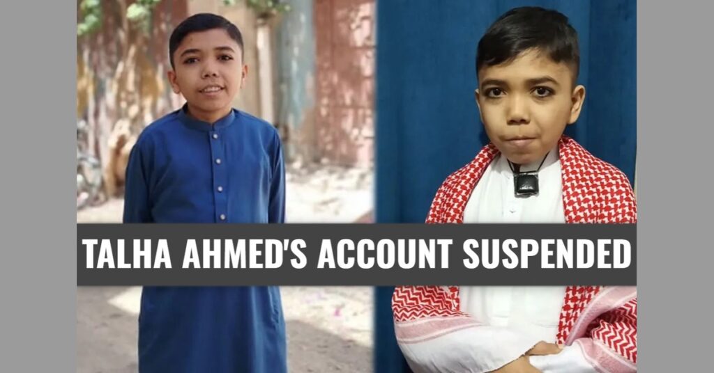 Kid Content Creator Talha Ahmed Instagram Account Suspended
