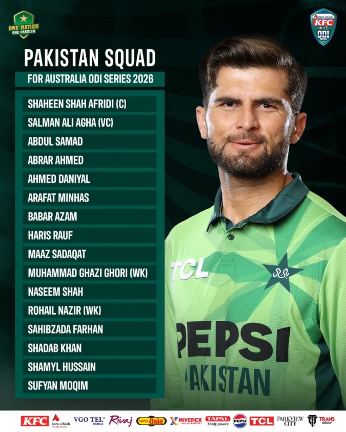 Pakistan vs Australia ODI Series 2026: 16-Man Squad Announced with ...